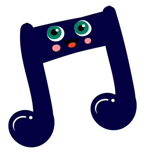 Happy music note, illustration, vector on white background. Stock ...