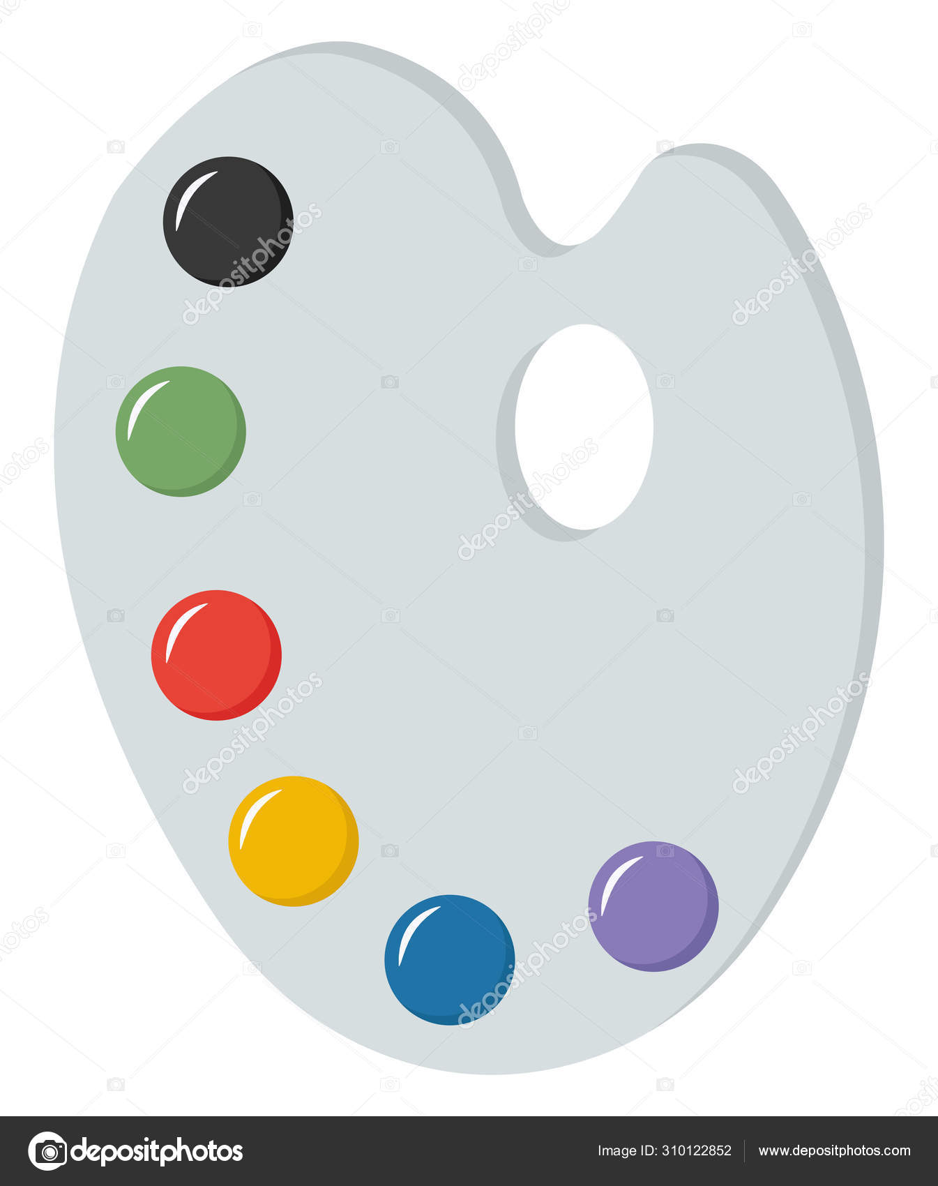 Paleta de colores blanco, ilustración, vector sobre fondo blanco ...