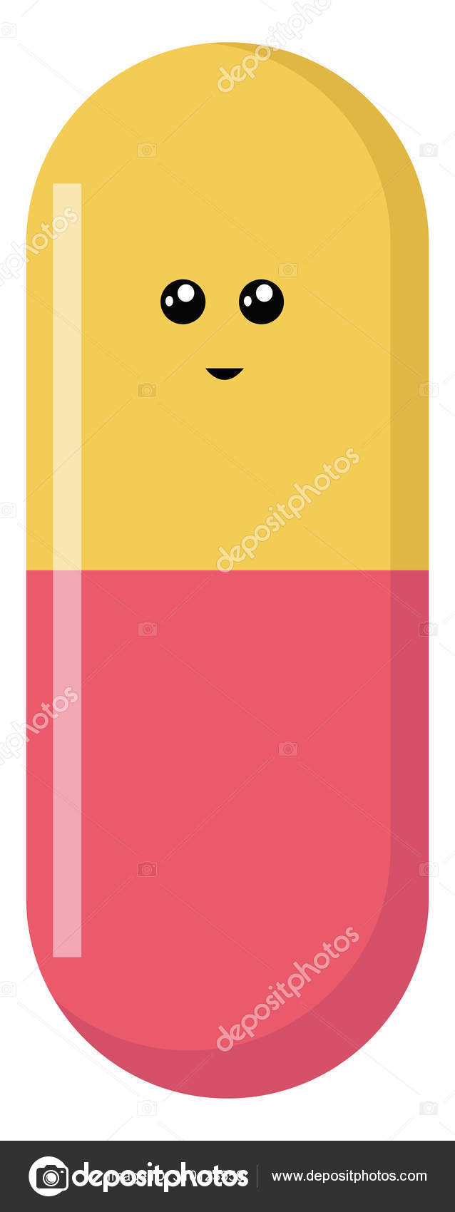 Happy pill, illustration, vector on white background. Stock Vector by ...