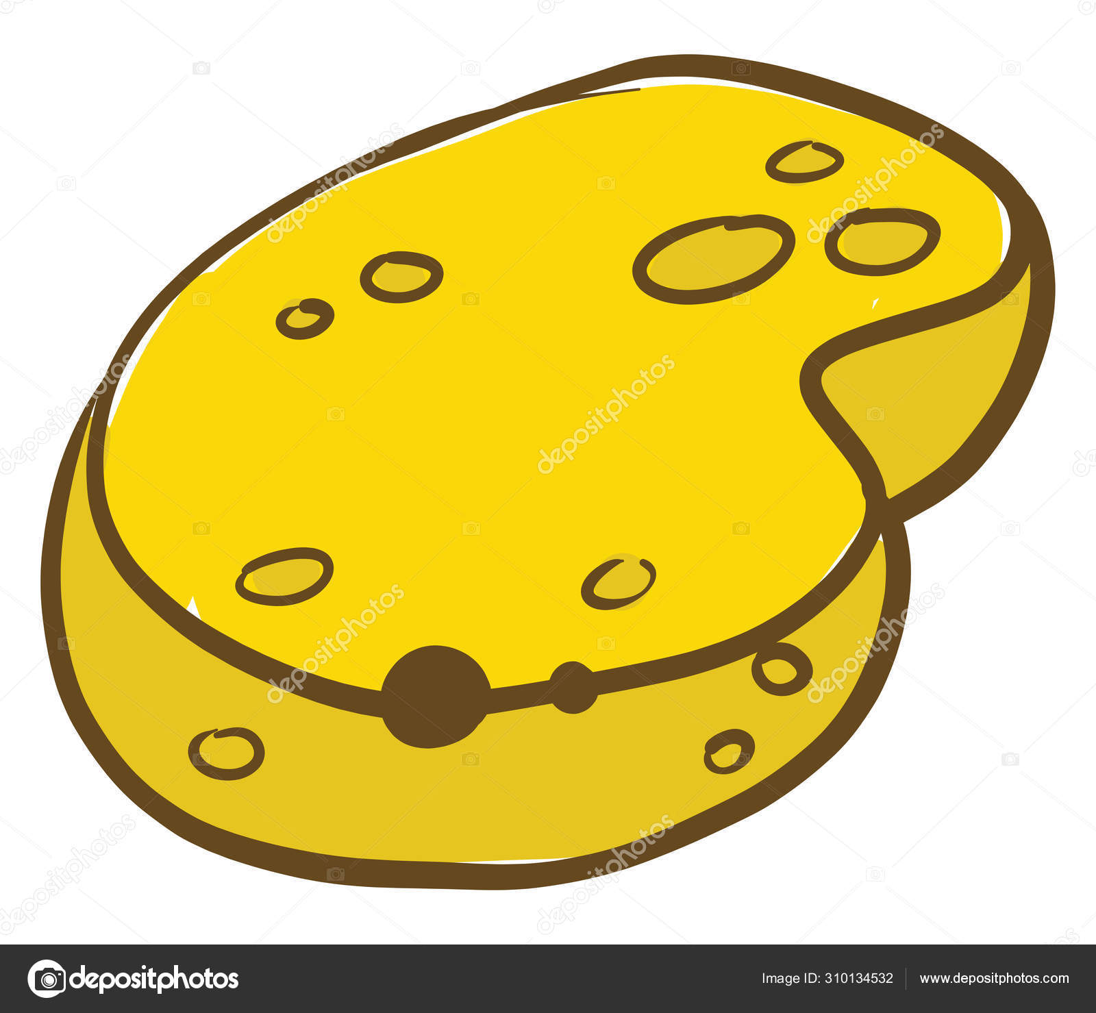 Round cheese, illustration, vector on white background. Stock Vector by ...