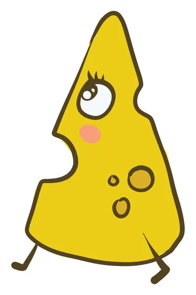 Cute cheese, illustration, vector on white background. Stock Vector by ...