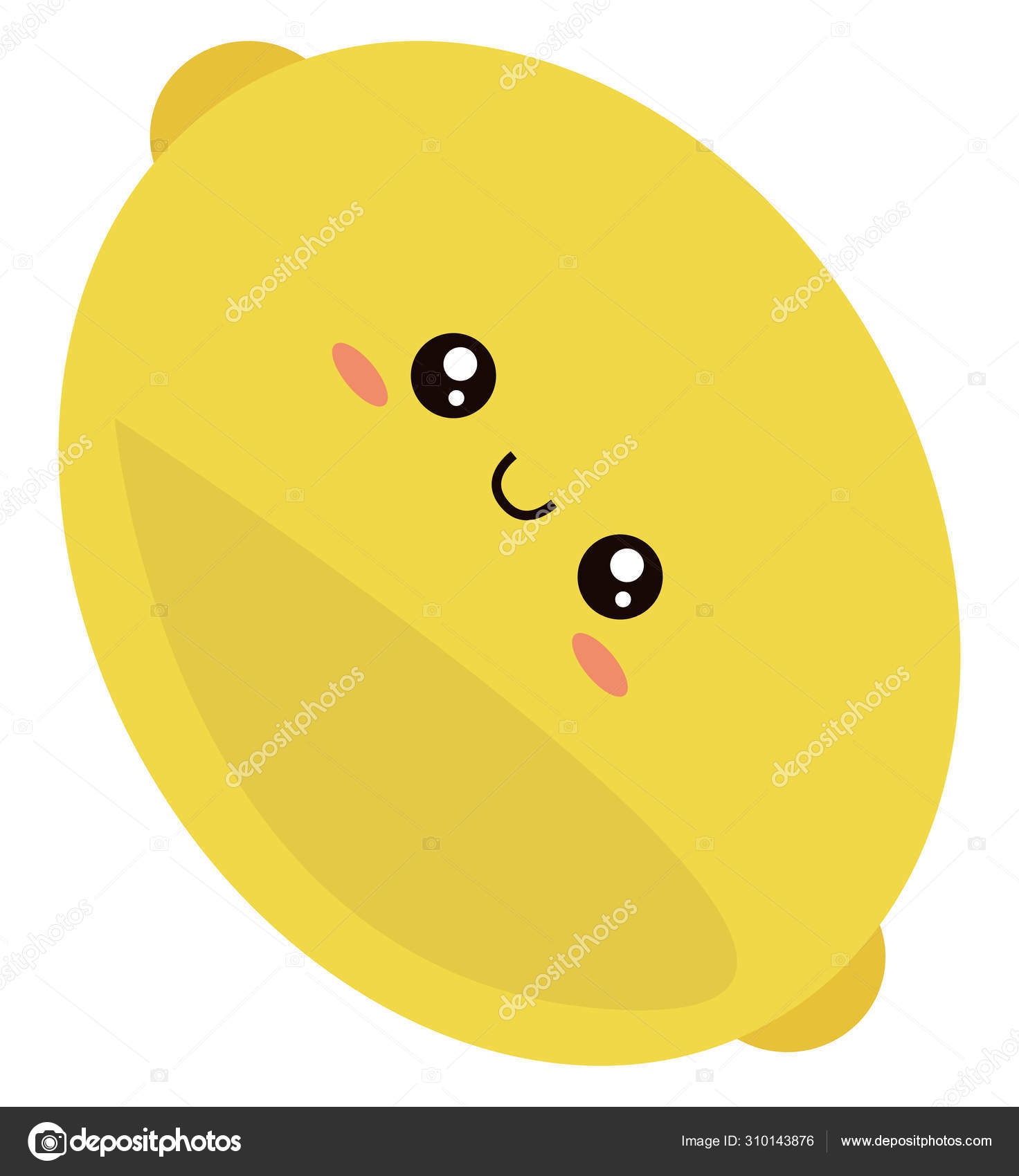 Cute lemon, illustration, vector on white background. Stock ...
