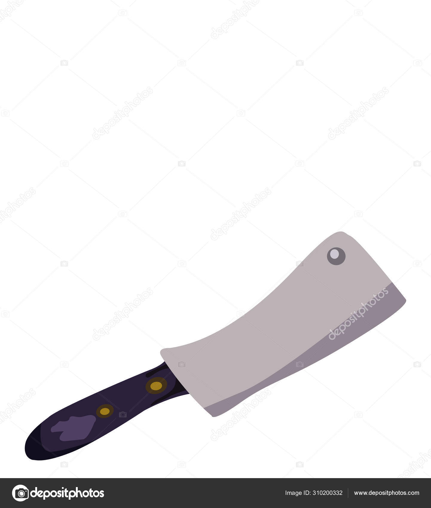 Cuchillo grande, ilustración, vector sobre fondo blanco . Vector de ...