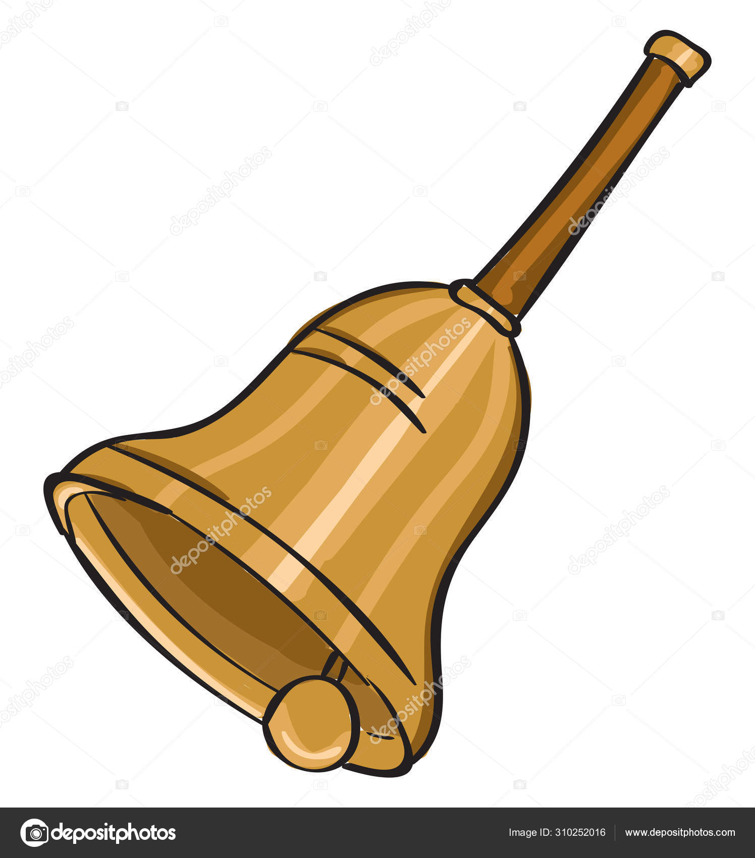 Bell, illustration, vector on white background. Stock Vector by ...