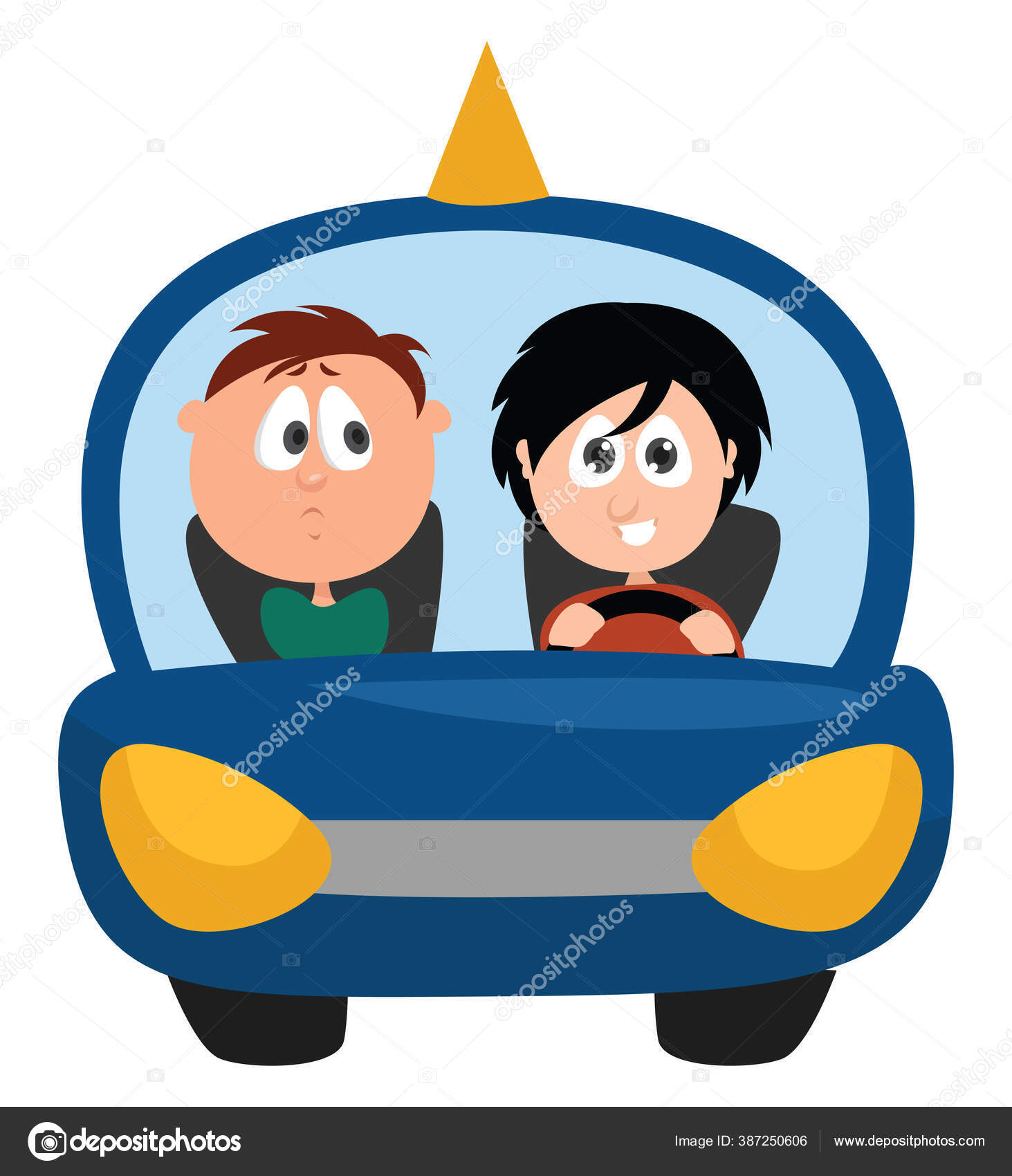 Driving Instructor Illustration Vector White Background Stock Vector by ...