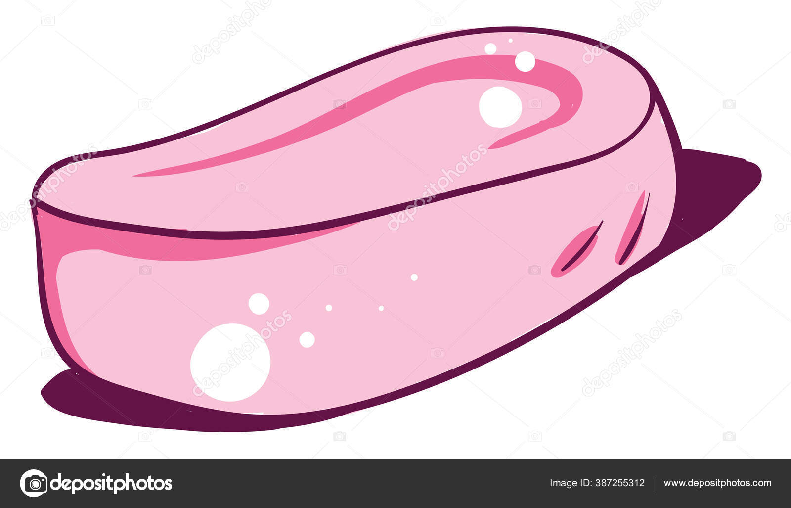 Pink Soap Illustration Vector White Background Stock Vector by ...