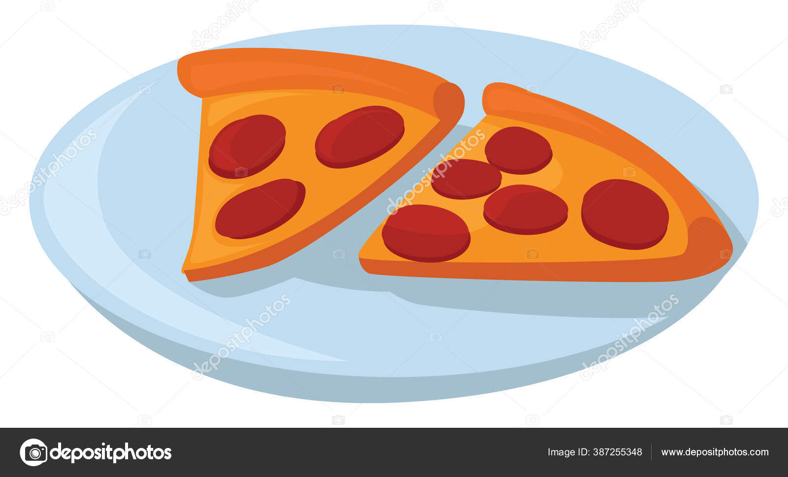 Pizza Plate Illustration Vector White Background Stock Vector by ...
