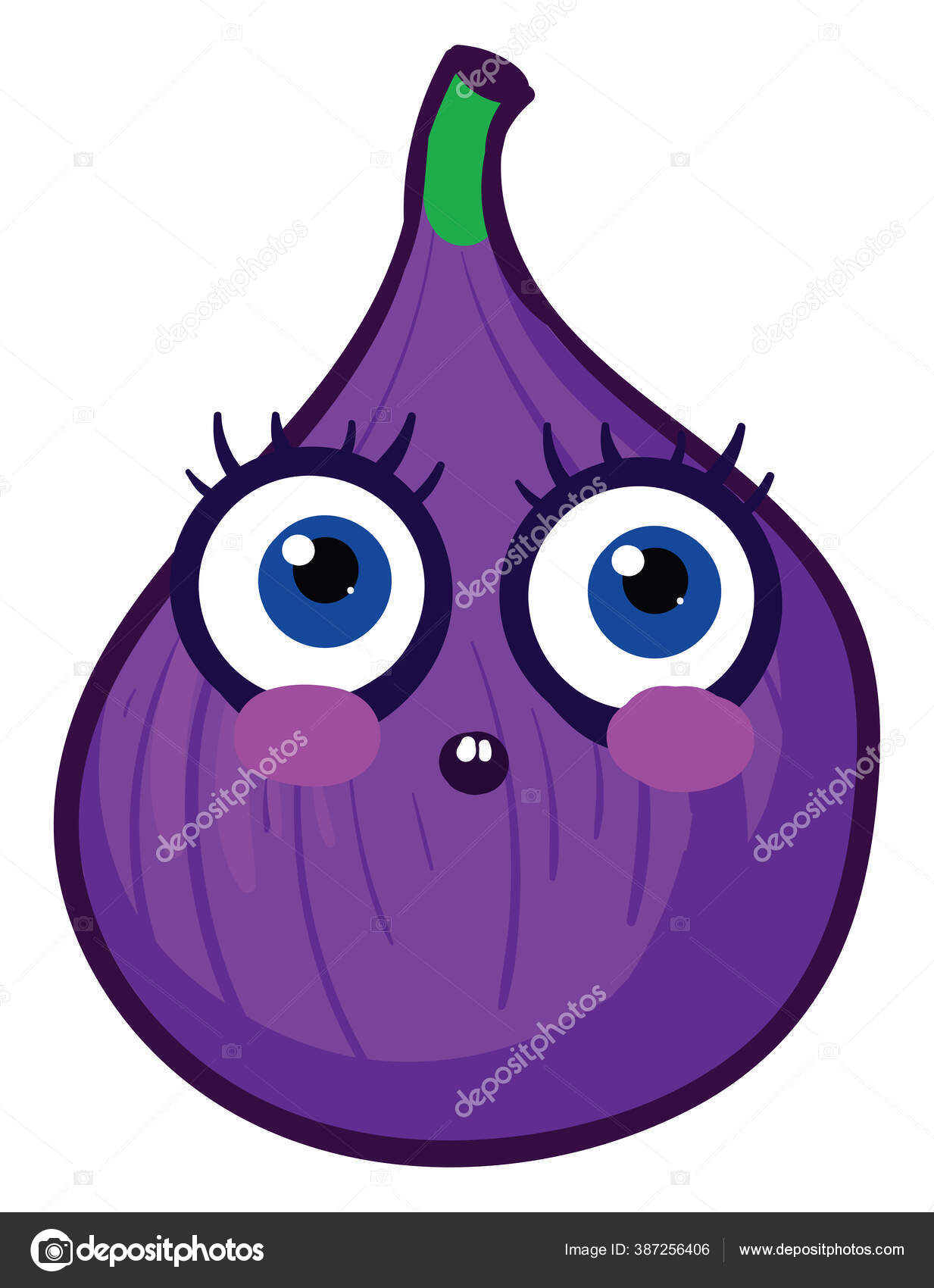 Scared Fig Illustration Vector White Background Stock Vector by ...