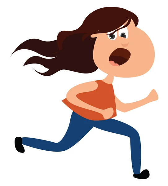 100,000 Woman running scared Vector Images | Depositphotos