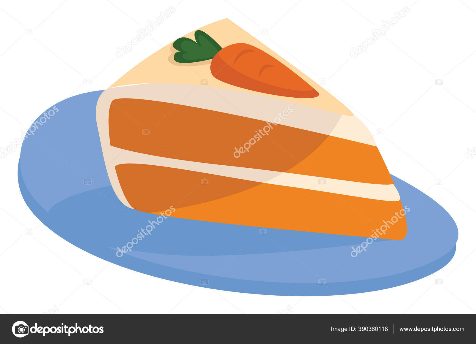 Carrot Cake Illustration Vector White Background Stock Vector Image by ...
