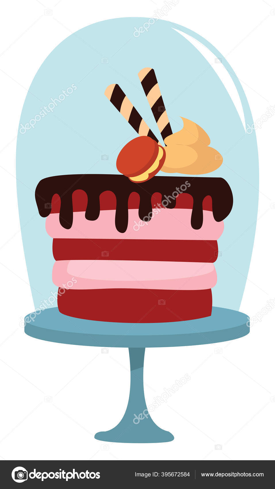 Small Cake Illustration Vector White Background Stock Vector Image by ...