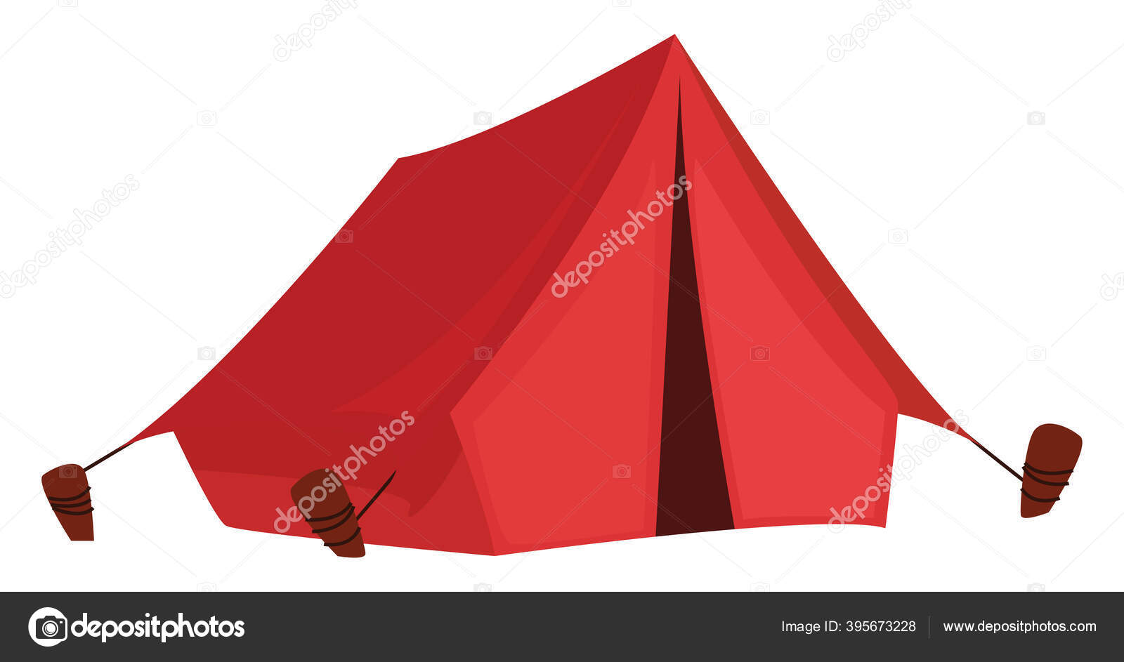 Red Tent Illustration Vector White Background Stock Vector by ©Morphart ...