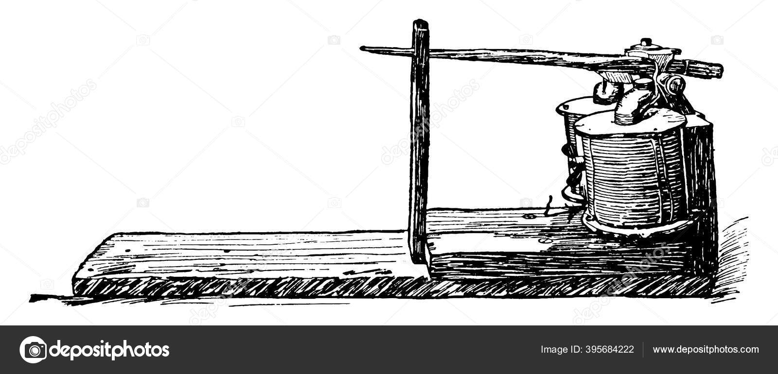 Model Telegraph Vintage Line Drawing Engraving Stock Vector Image by ...