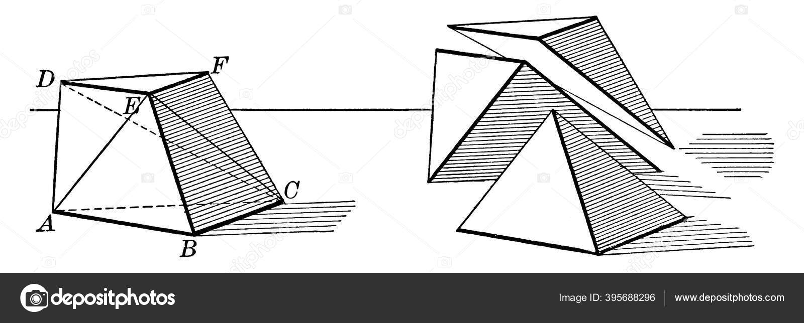 Triangular Pyramid Vertices Labelled Cut Horizontal Plane Also Called ...