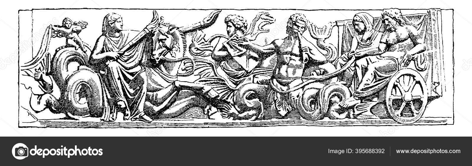 Typical Representation Wedding Poseidon Amphitrite Poseidon God Sea ...