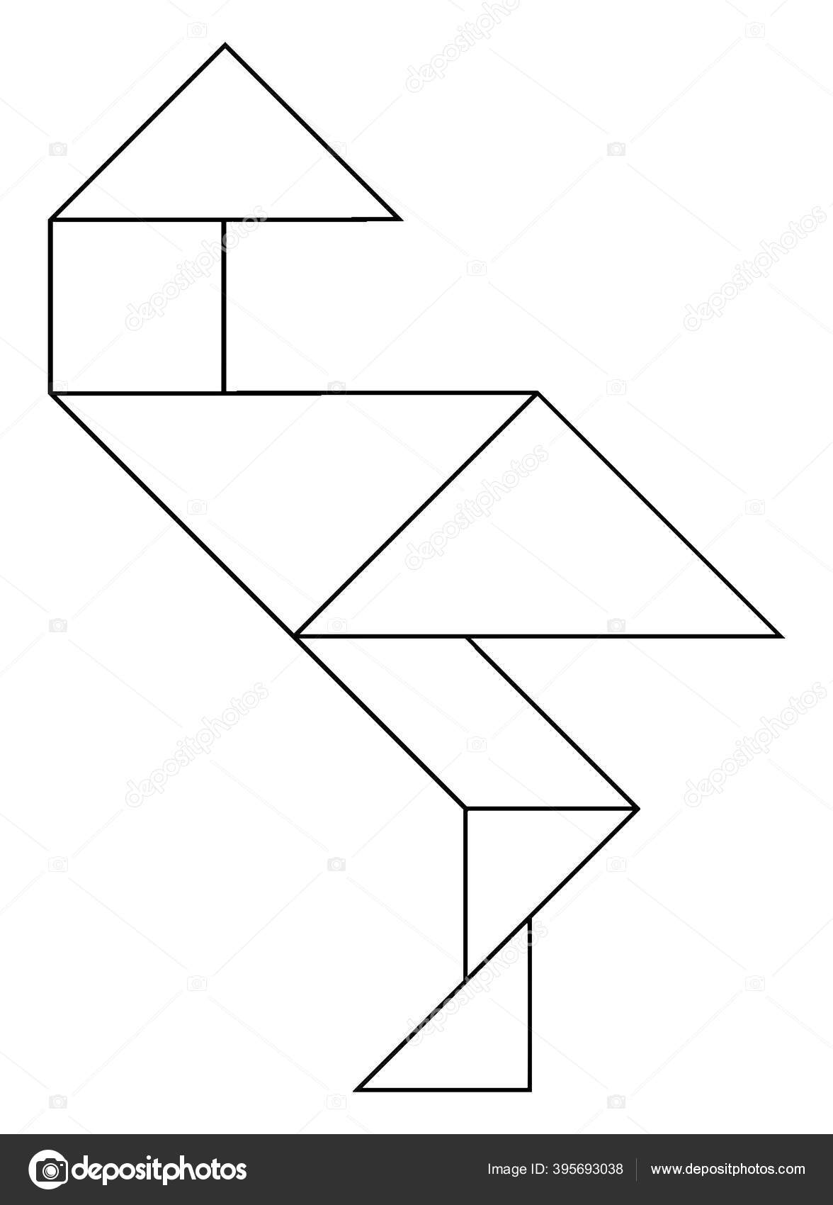 Tangram Represents Egret Facing Backward Tangrams Gives Students ...
