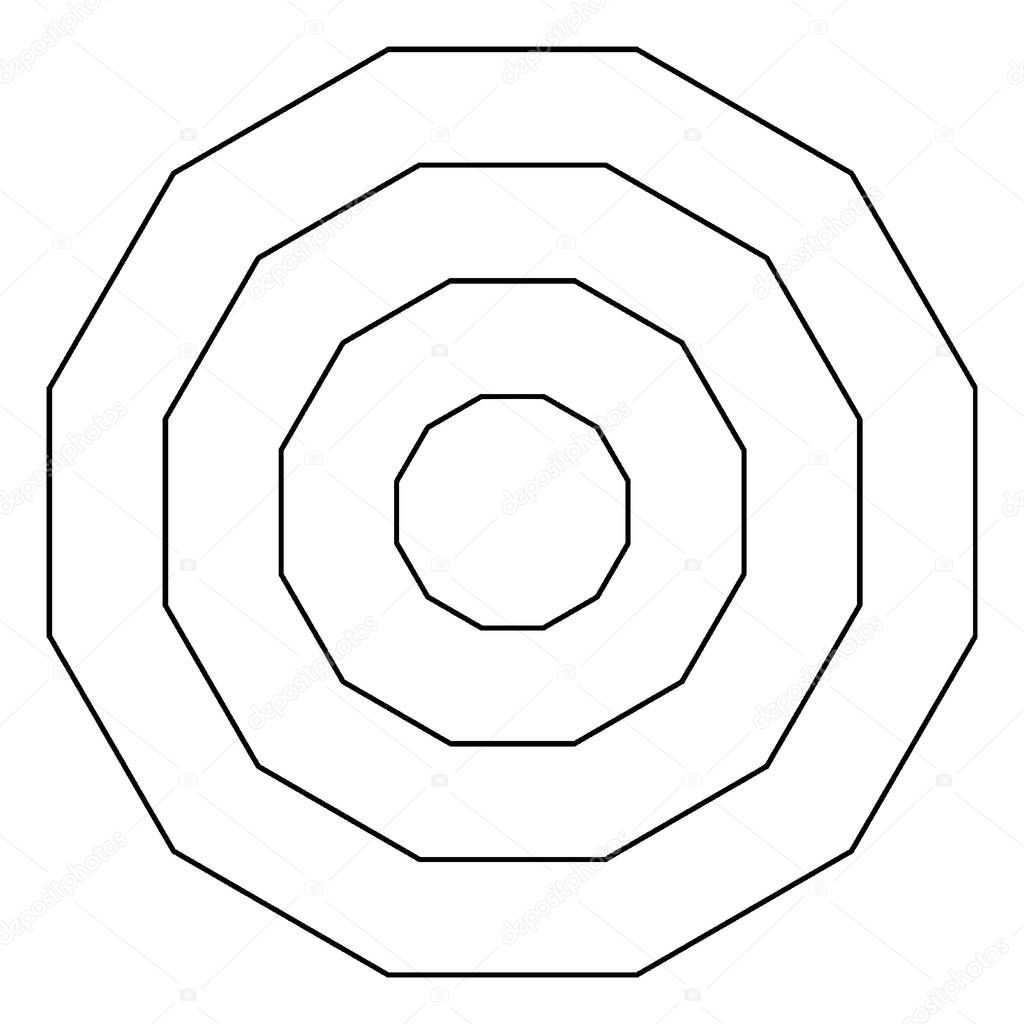 Hay cuatro dodec gonos conc ntricos. Estos son como un c rculo con doce lados rectos y ngulos ...