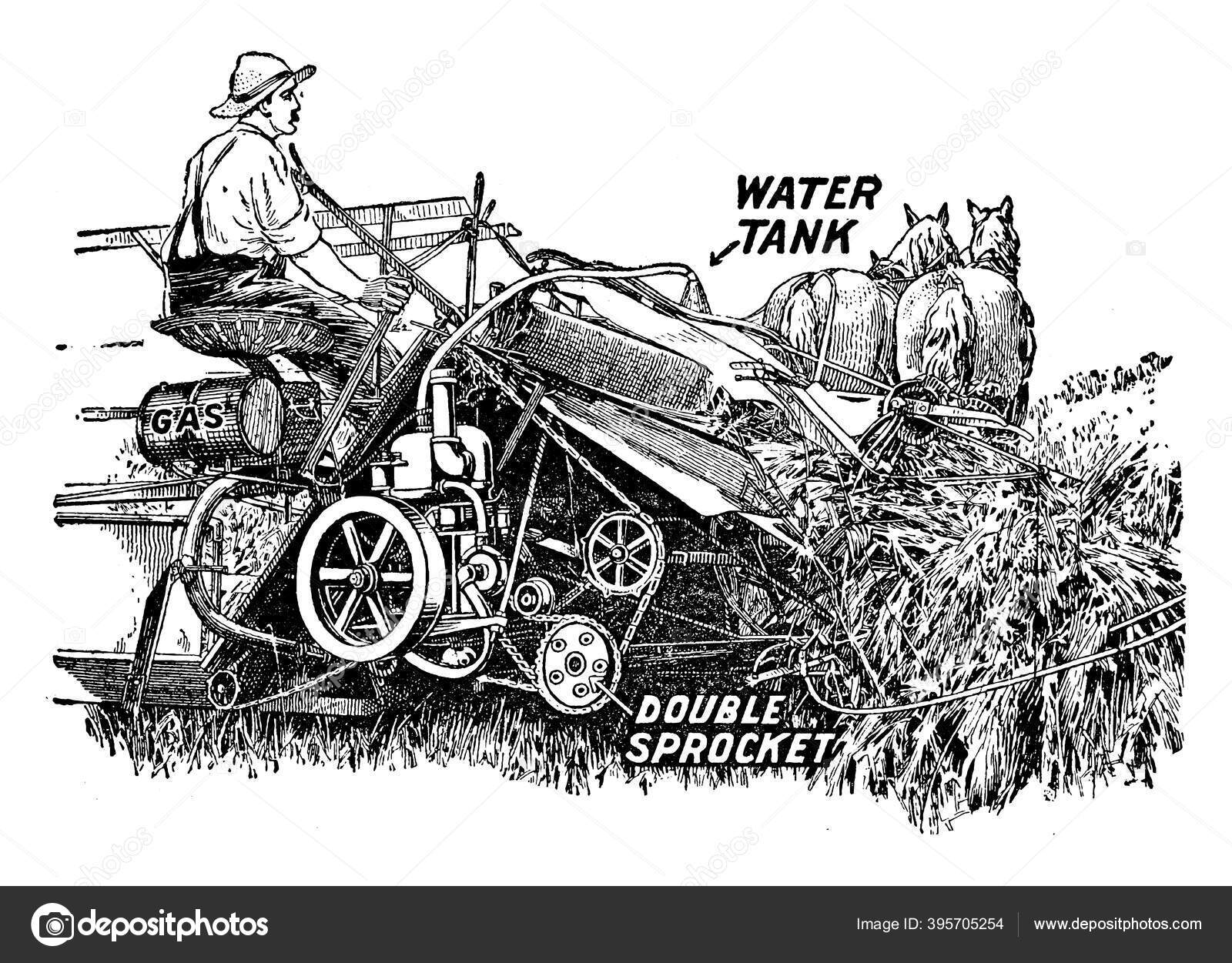 Image Showing Gas Engine Used Operate Binding Elevating Mechanism ...