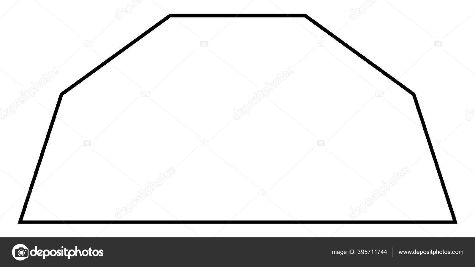 Six Sided Polygon All Sides Unequal Length Interior Angles Less Stock ...