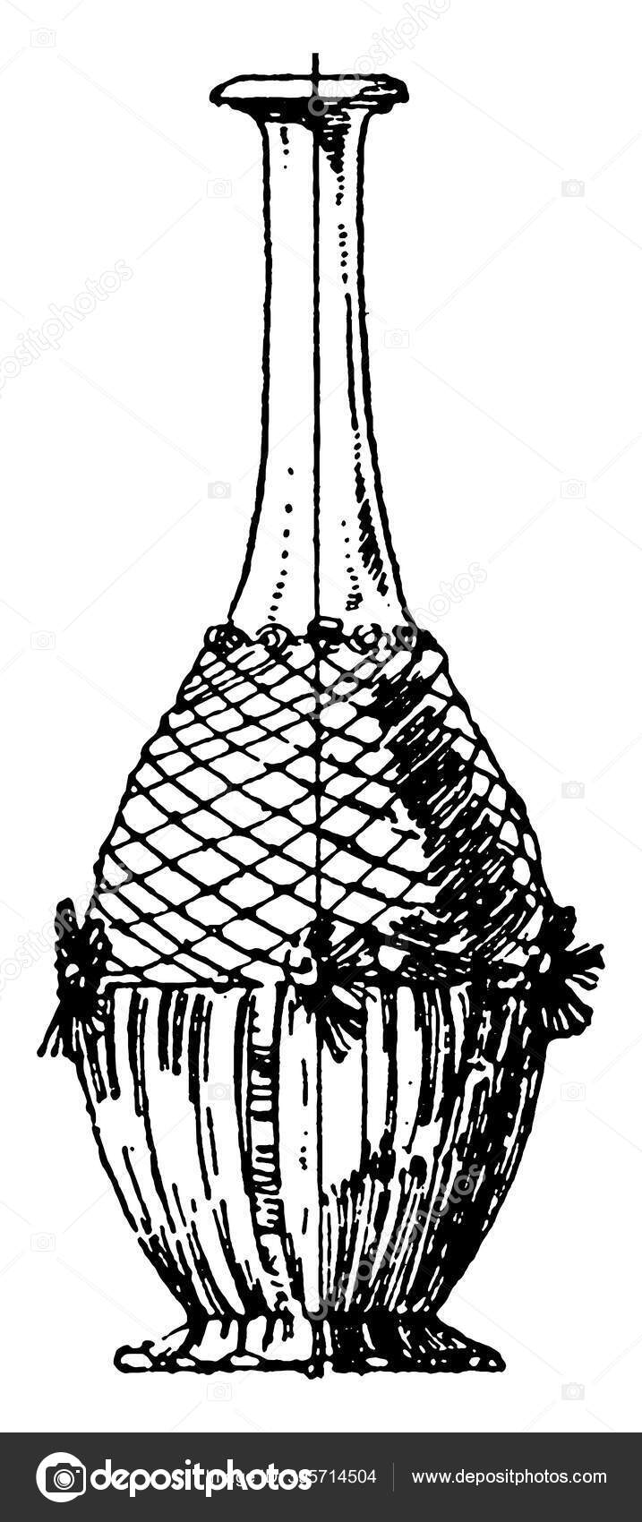 Boiling Flask Shape Modern Bottle Made Out Glass Has Body Stock Vector ...