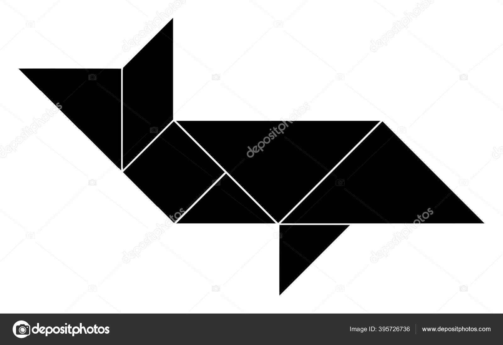 Tangram Represents Dolphin Tangrams Gives Students Opportunity Use ...