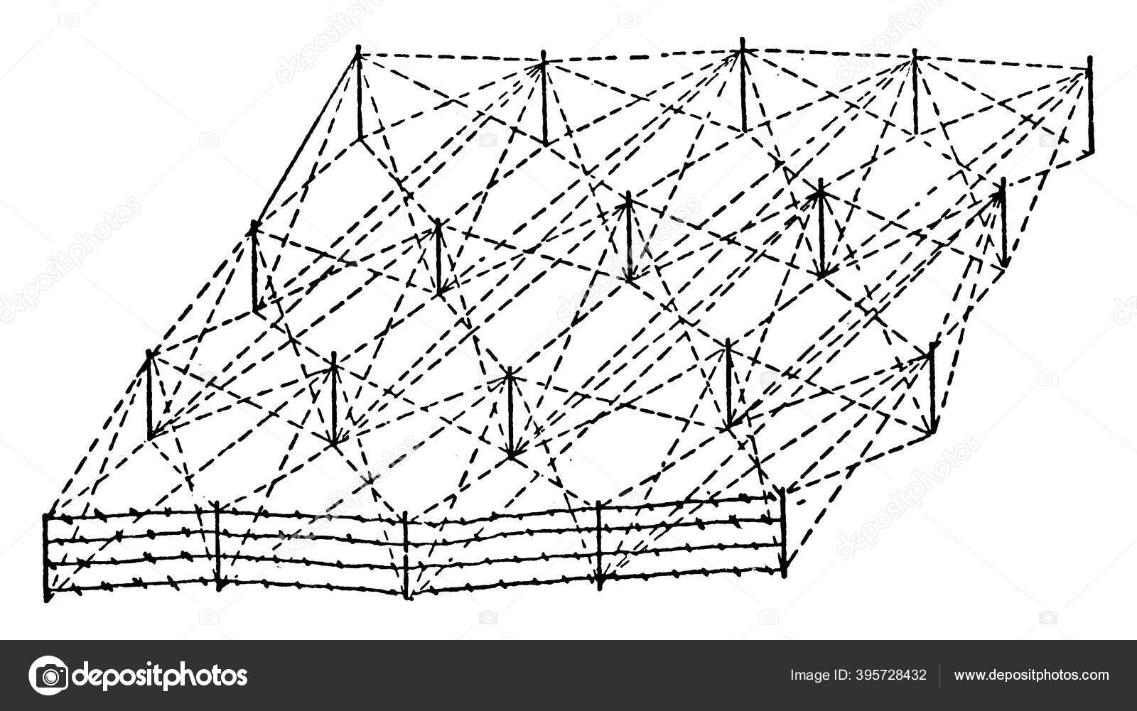 Typical Representation High Wire Entanglement Stakes Average Feet ...
