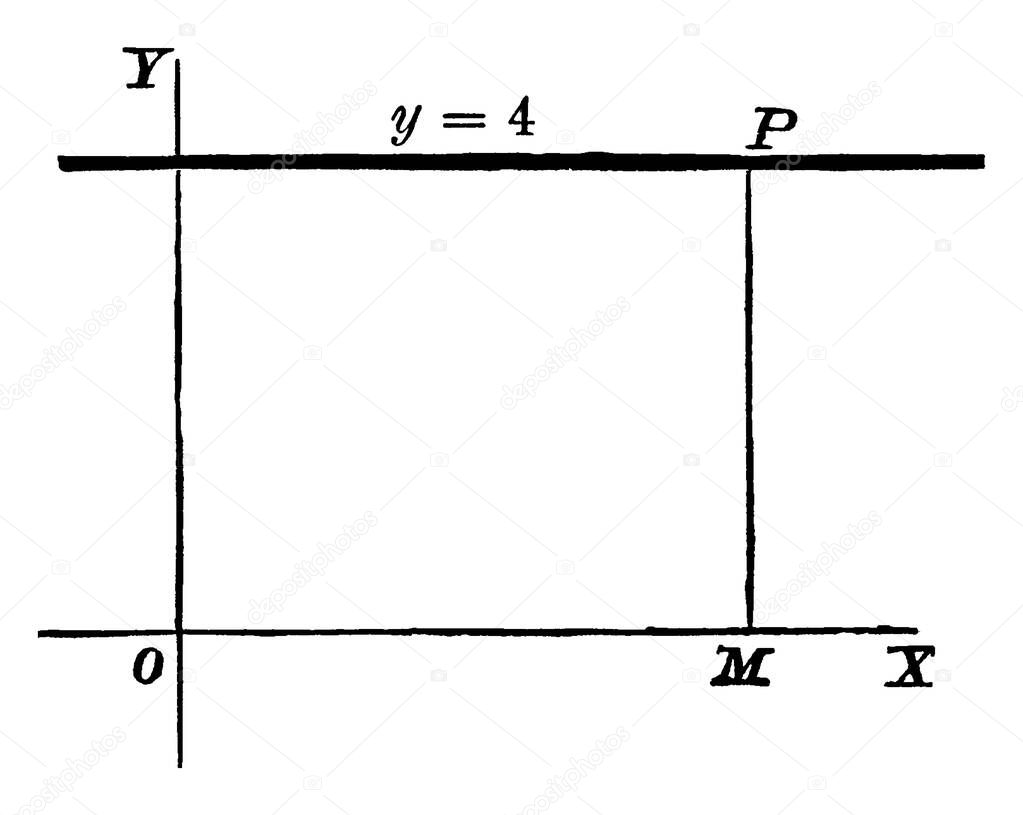 Ejemplo Línea Perpendicular Una Línea Que Encuentra Con Otra Ángulo ...