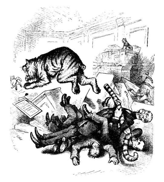 Tiger chasing Vector Art Stock Images | Depositphotos