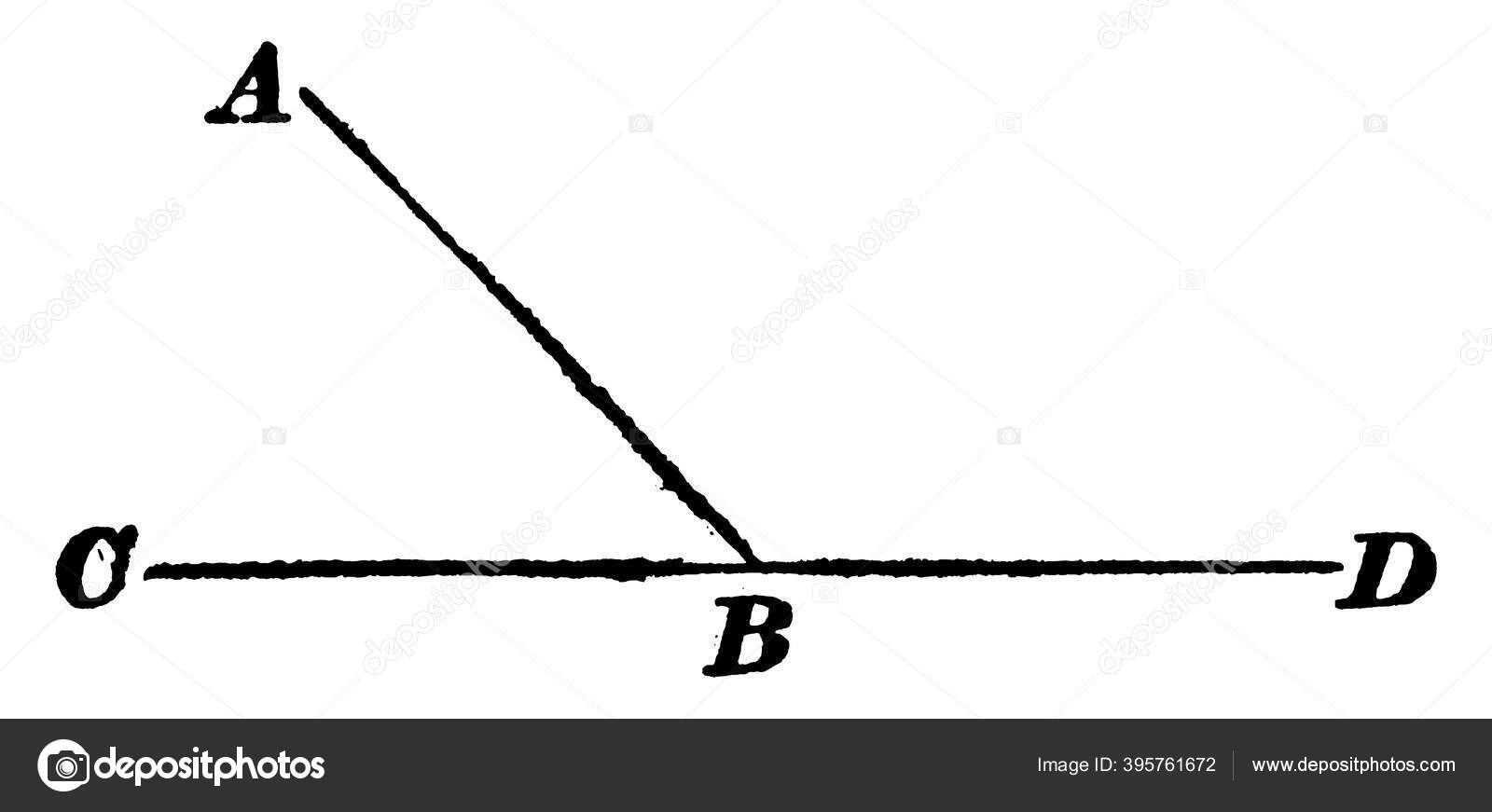 Diagrama Que Duas Linhas São Mostradas Fazendo Ângulo Suplementar ...