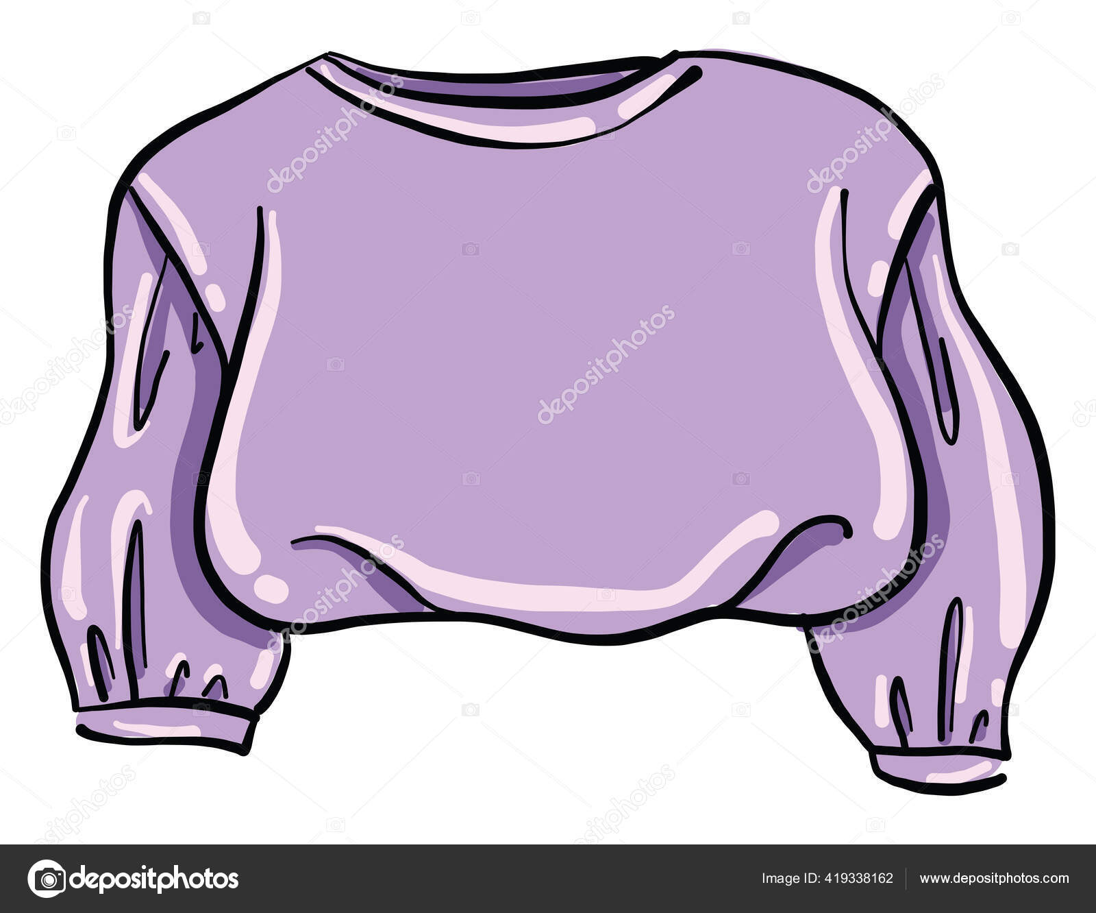 Purple Blouse Illustration Vector White Background Stock Vector by ...