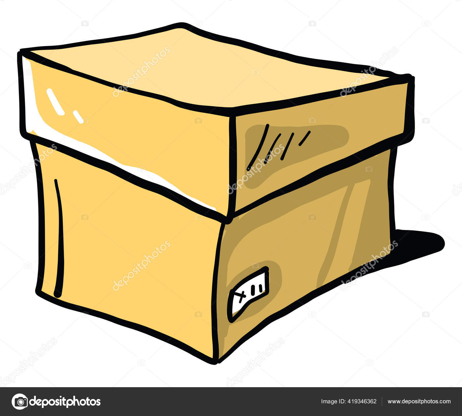 Closed Box Illustration Vector White Background Stock Vector by ...