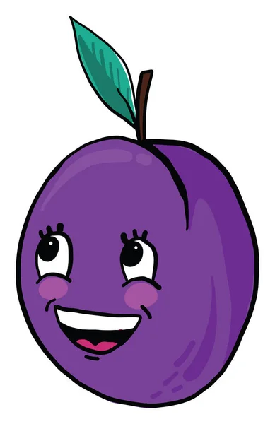 Sad Plum Illustration Vector White Background Stock Vector by ©Morphart ...