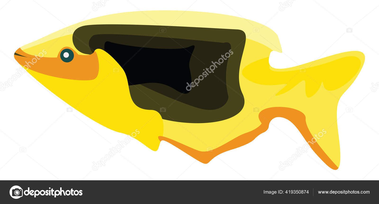 Archer Fish Illustration Vector White Background Stock Vector by ...