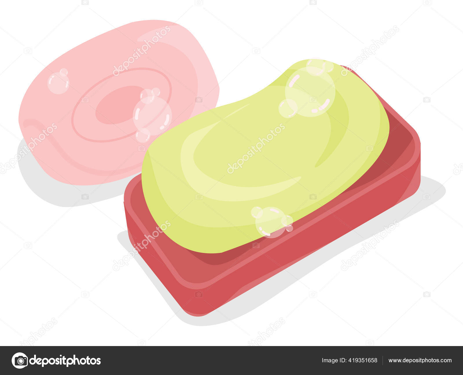 Two Soaps Illustration Vector White Background Stock Vector by ...