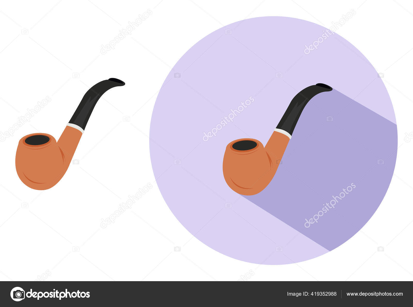 Smoke Pipe Illustration Vector White Background Stock Illustration by ...