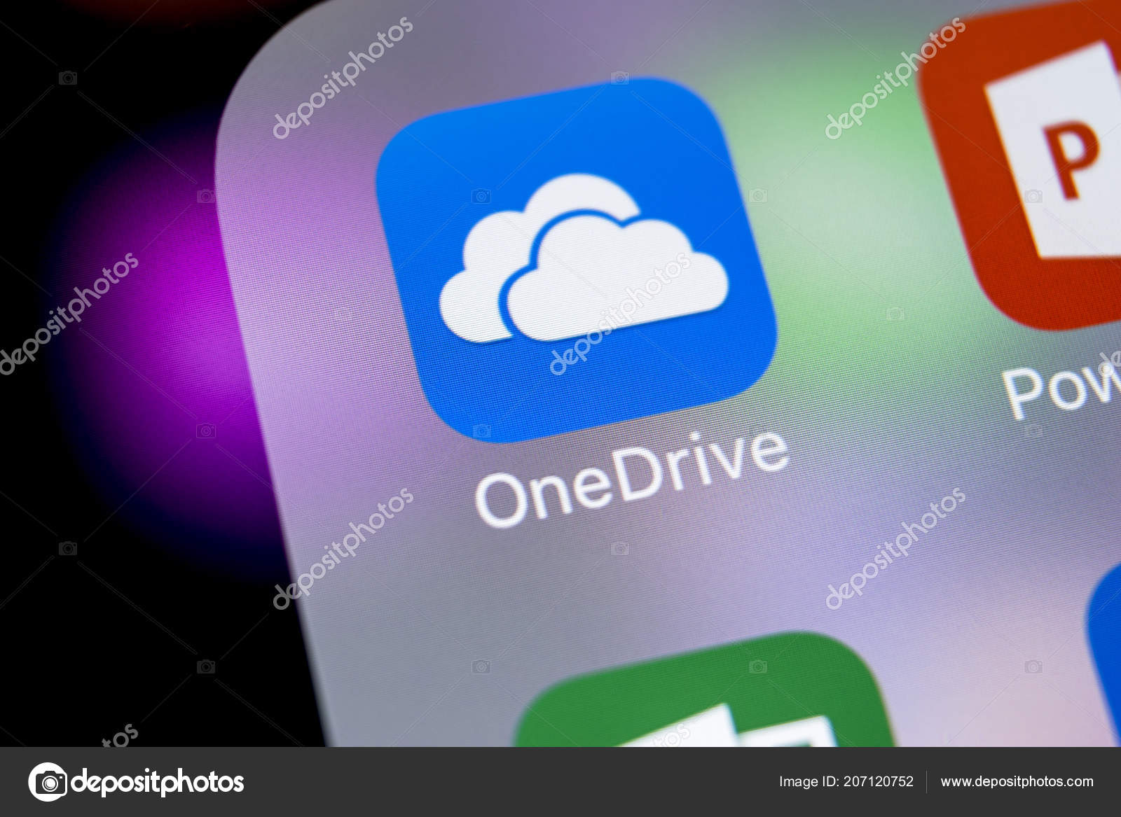 Sankt Petersburg Russia March 2018 Microsoft Onedrive Application Icon ...