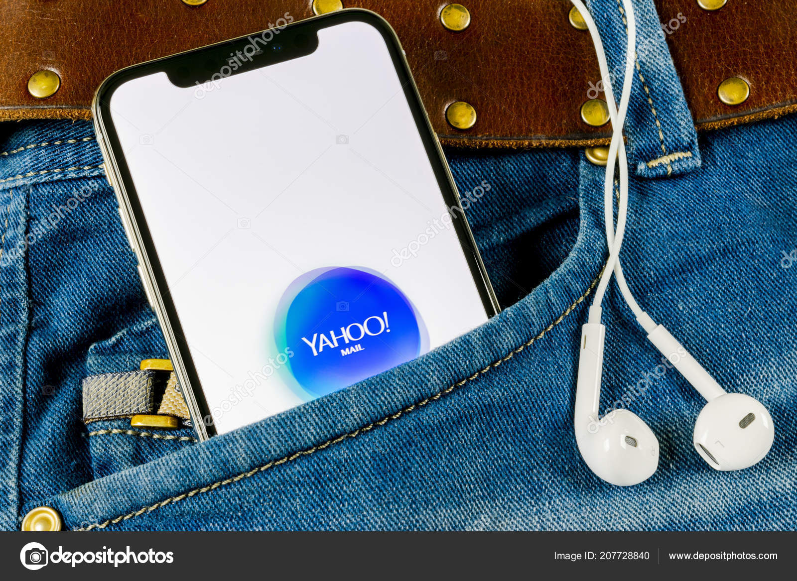 Sankt Petersburg Russia April 2018 Yahoo Mail Application Icon Apple ...