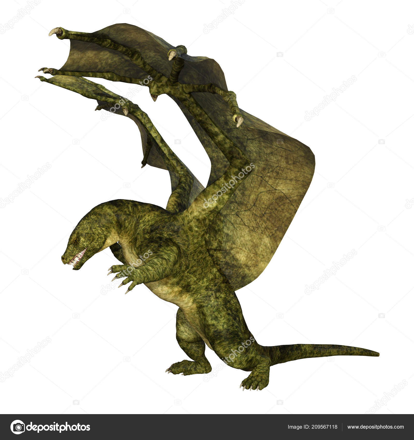 Rendering Fairy Tale Dragon Isolated White Background — Stock Photo ...