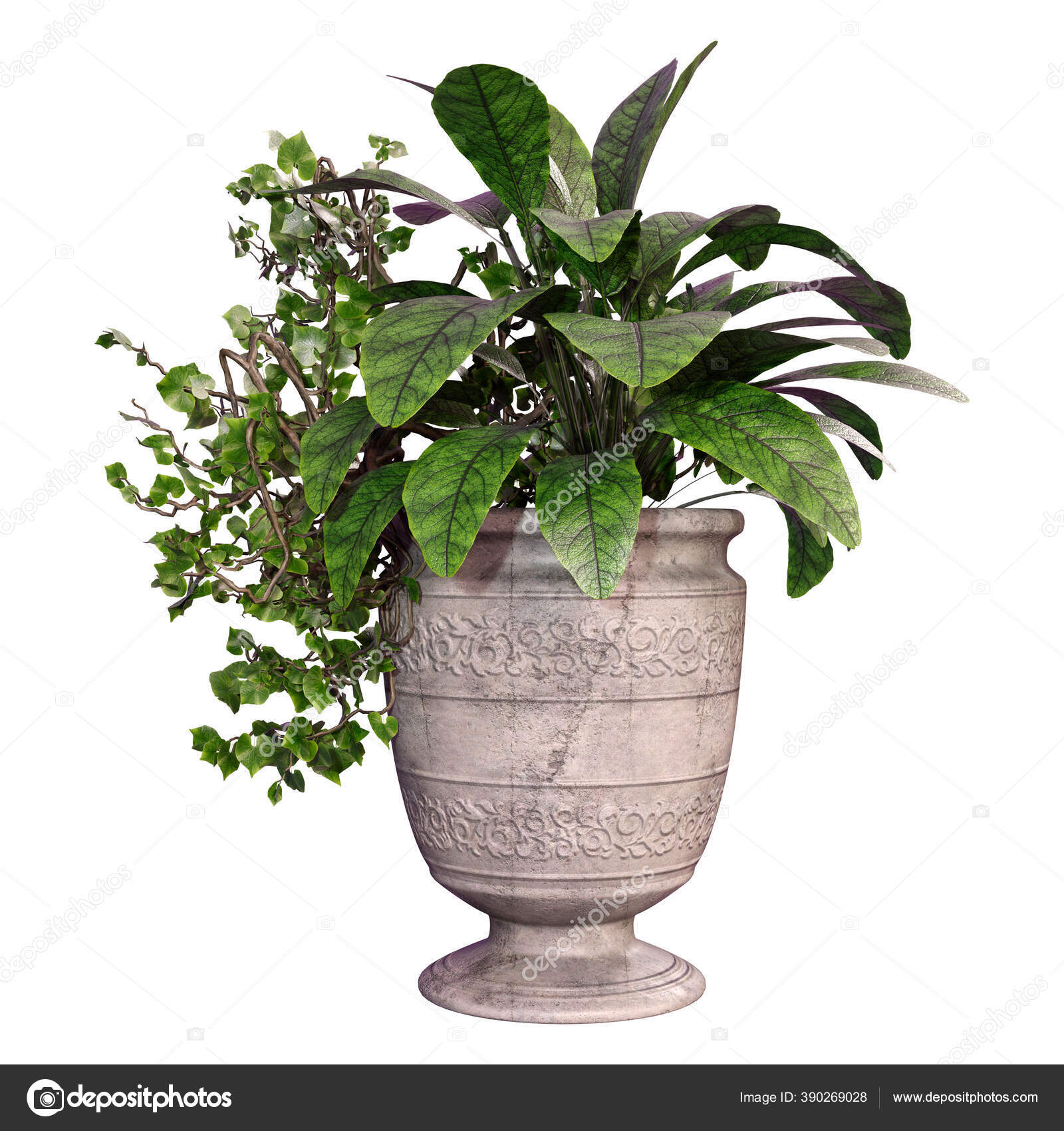Rendering Outdoor Planter Isolated White Background — Stock Photo ...