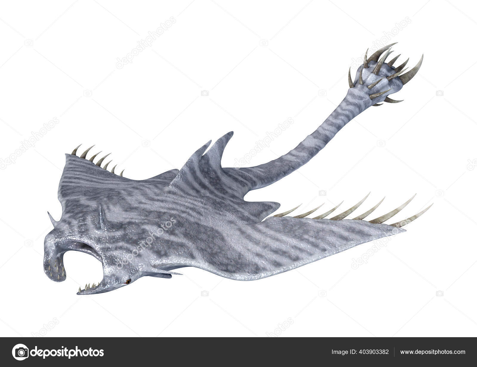 Rendering Devil Ray Isolated White Background Stock Illustration by ...