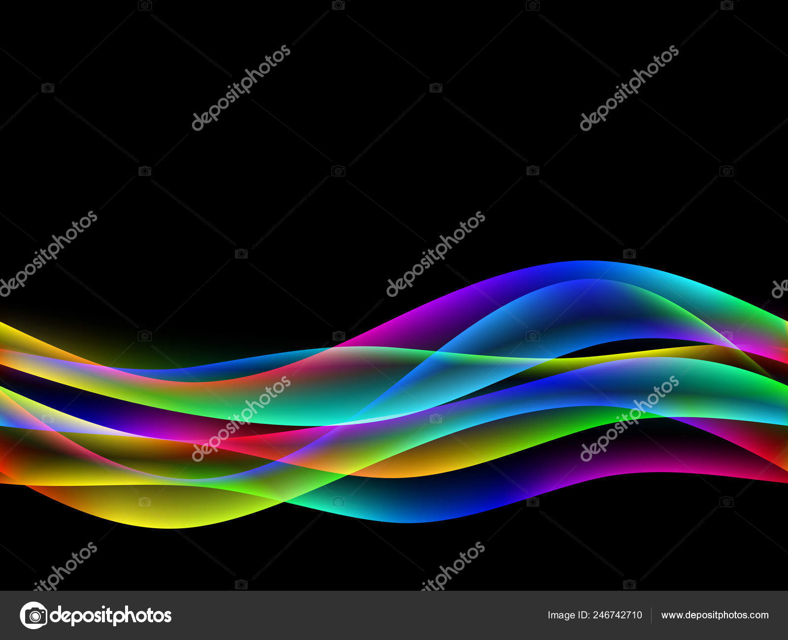 Vector Waves Eps10 Transparency Mesh Abstract Composition Curve Lines ...