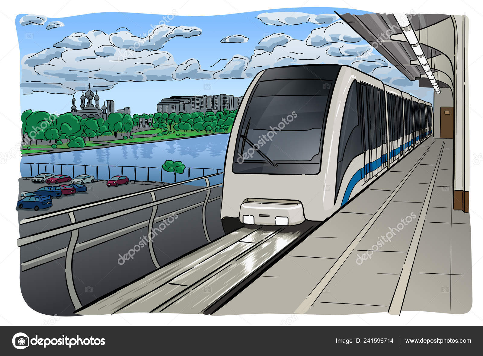 Subway Station Drawing