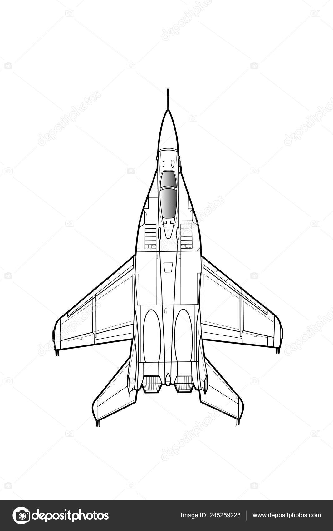 Jagerfly Tegning Trinn Trinn