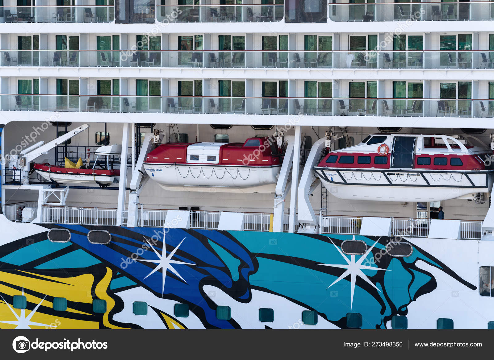 Multiple deck of Cruise Liner Norwegian Jewel (Norwegian Cruise Line ...