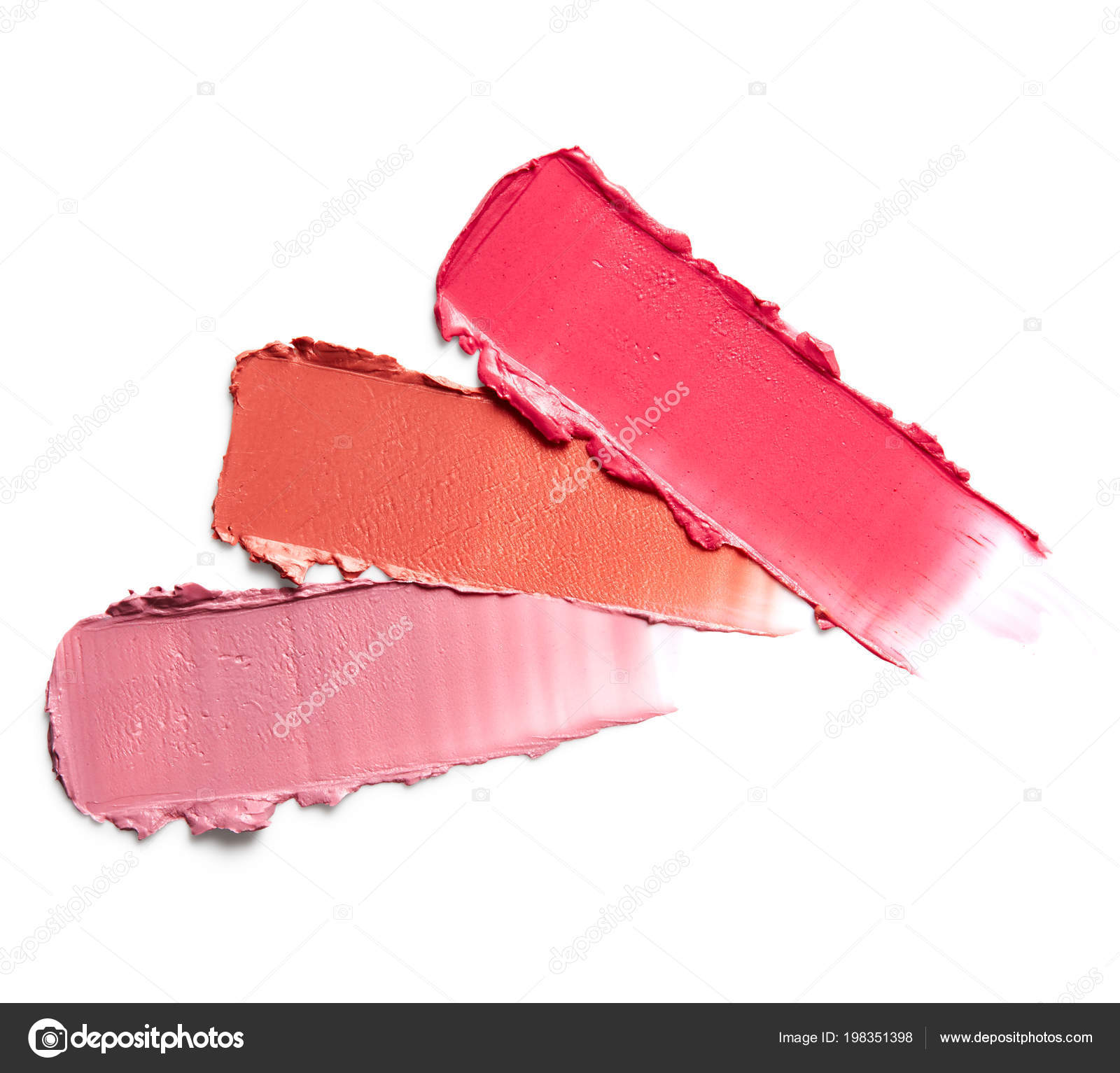 Smudged Lipsticks Isolated White Background Stock Photo by ©Nik ...