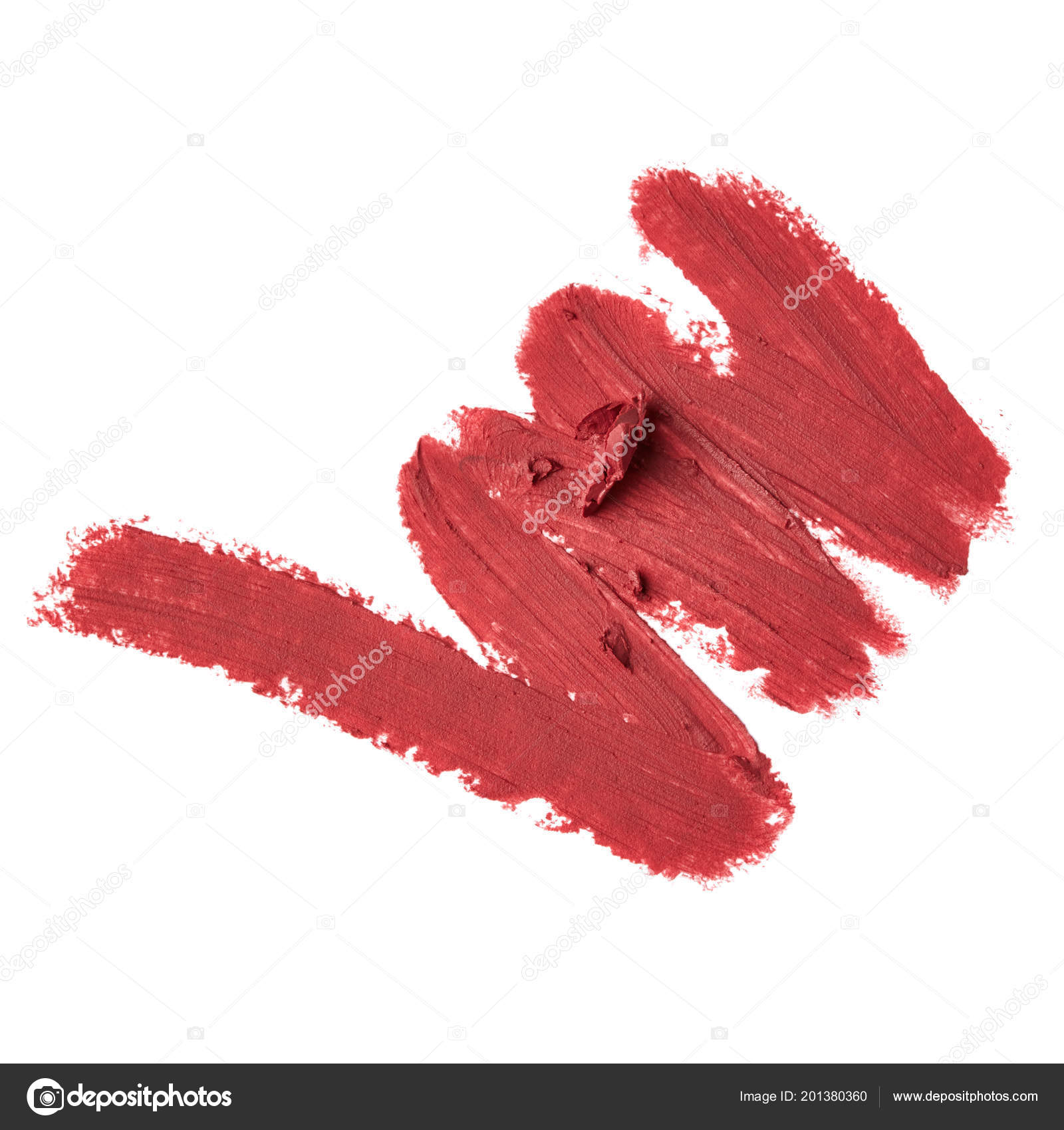Smudged Lipstick Isolated White Background Stock Illustration by ©Nik ...