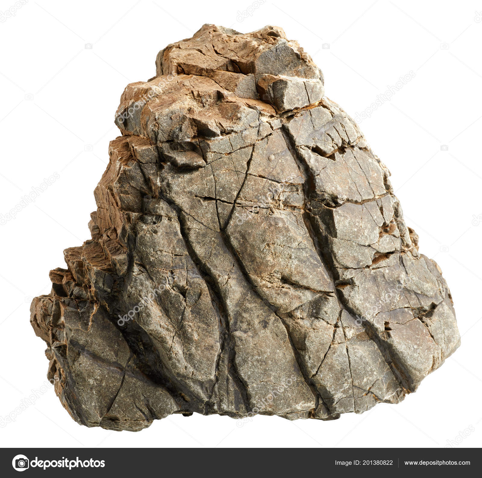 Big Stone Isolated White Background Stock Photo by ©Nik_Merkulov 201380822