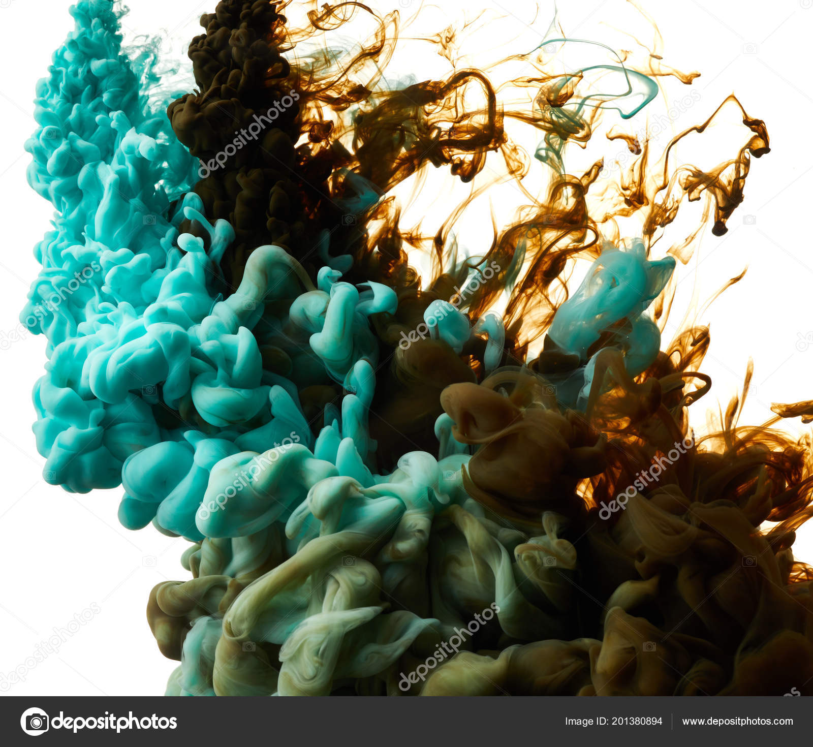 Ink Water Isolated White Background Stock Photo by ©Nik_Merkulov 201380894