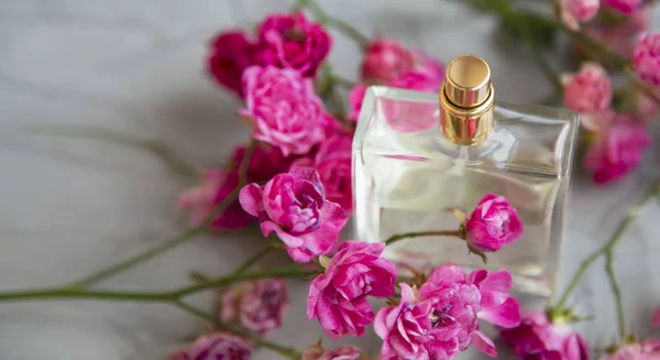 Rose perfume. Delicate floral elegant pure roses sweet perfume i ...