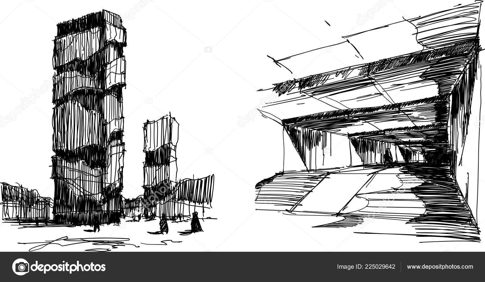 Bocetos De Edificios Altos